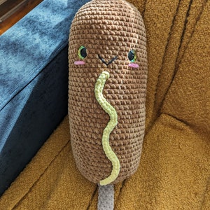 Jumbo Corn Dog Crochet Pattern Crochet Plushie, Crochet Pillow, Stuffed ...