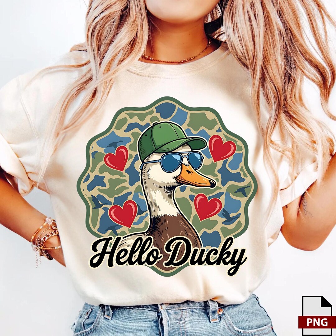 Hello Ducky PNG , Cute Duck Illustration Png ,funny Png, Fun, Digital ...