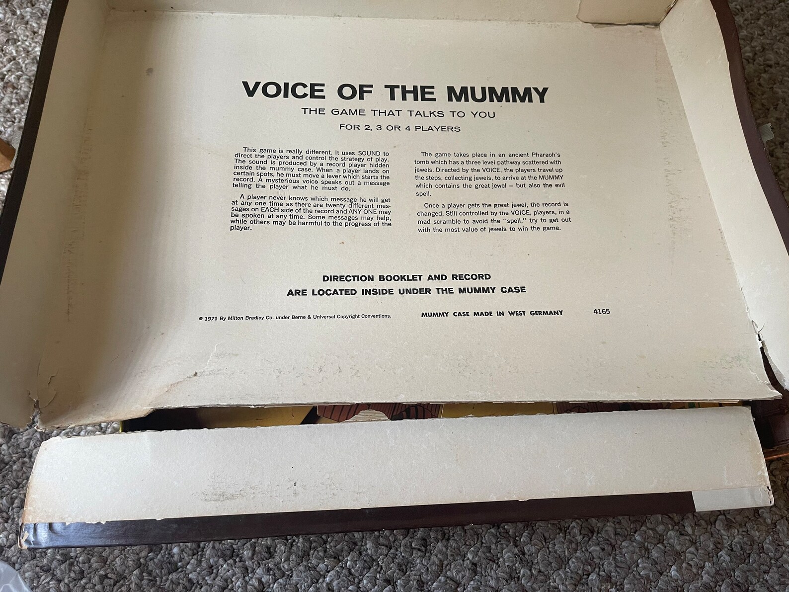 RARE Vintage Voice of the Mummy Game 1971 Retro Board Games - Etsy