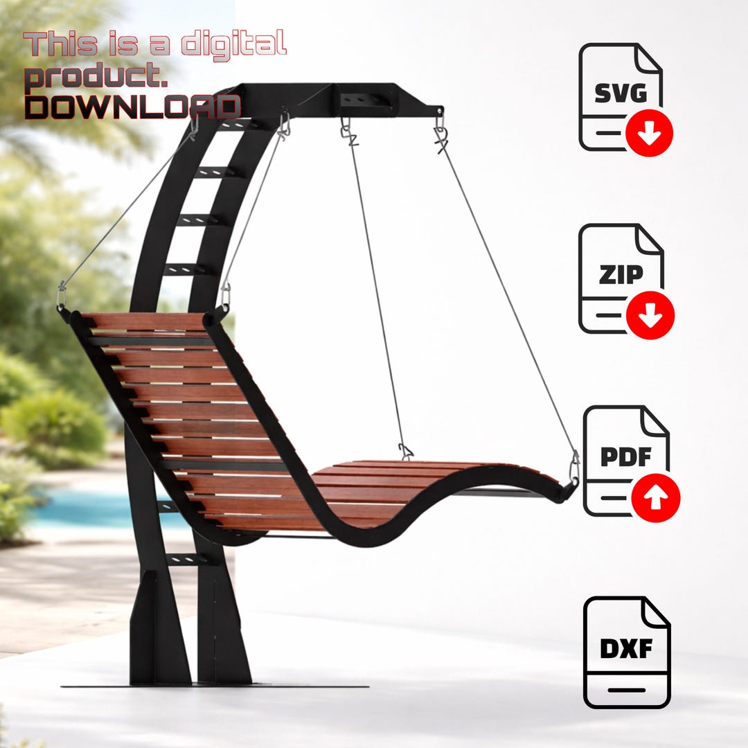 DIY CNC Sun Lounger Swing Plans – Hanging Sunbed Chair – Pdf & DXF ...