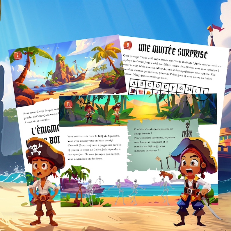 Printable Pirate Treasure Hunt for Children Aged 6 to 10 - Downloadable ...
