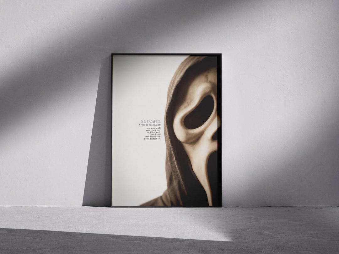 Scream 1996 Movie Poster - Minimalist Slasher Film Wall Art Print ...