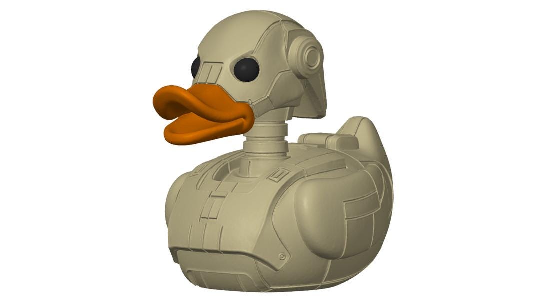 B1 Battle Droid Duck – Sci-fi Robot Duck Figurine | 3D Printed PLA ...