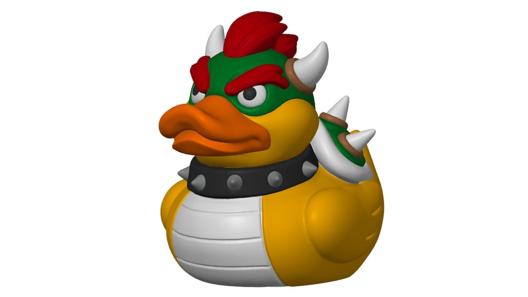 Bowser Style Duck Figure | Gamer Desk Decor | Funny Geek Gift | Video ...