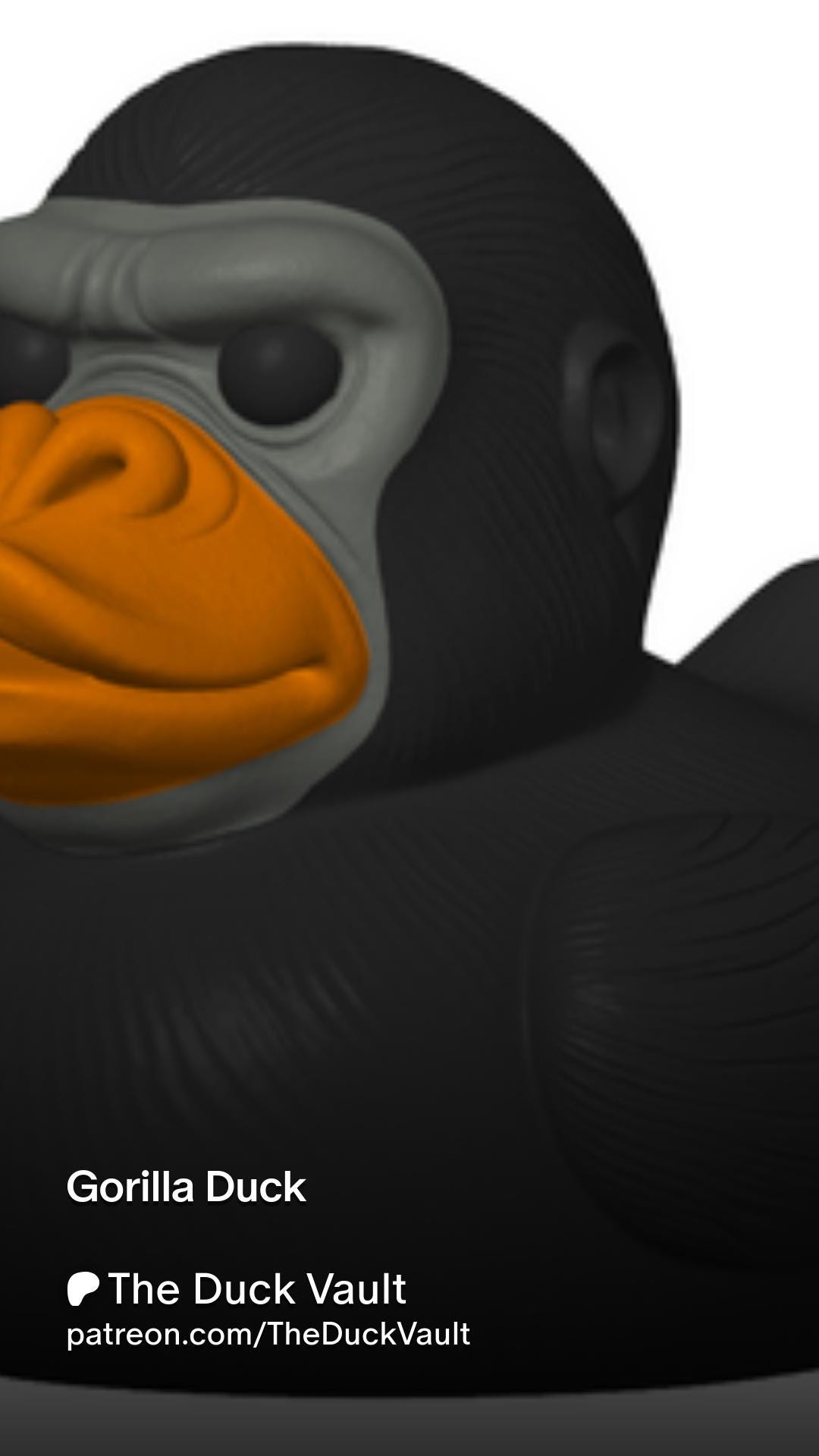 Gorilla Duck PLA Figurine – Funny Animal Duck Statue – 3D Printed ...