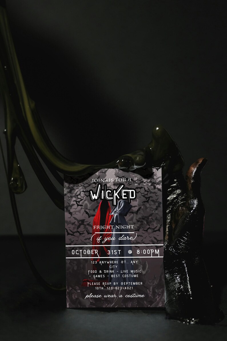 Annual Halloween Costume Contest Party Invitation Digital Printable 5x7 ...