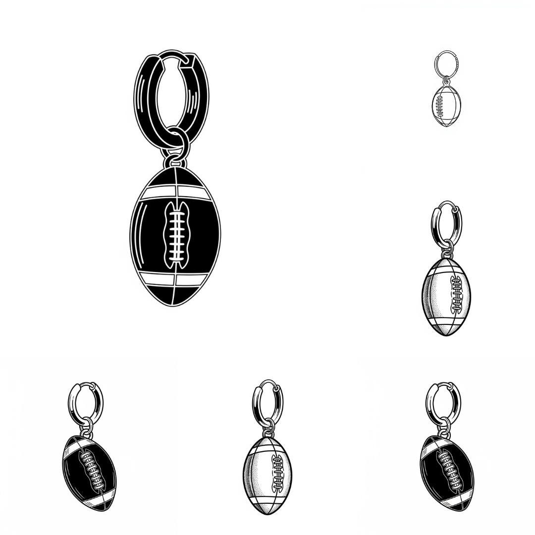 Football Earring SVG PNG Bundle | Sports Jewelry Clipart | Football ...