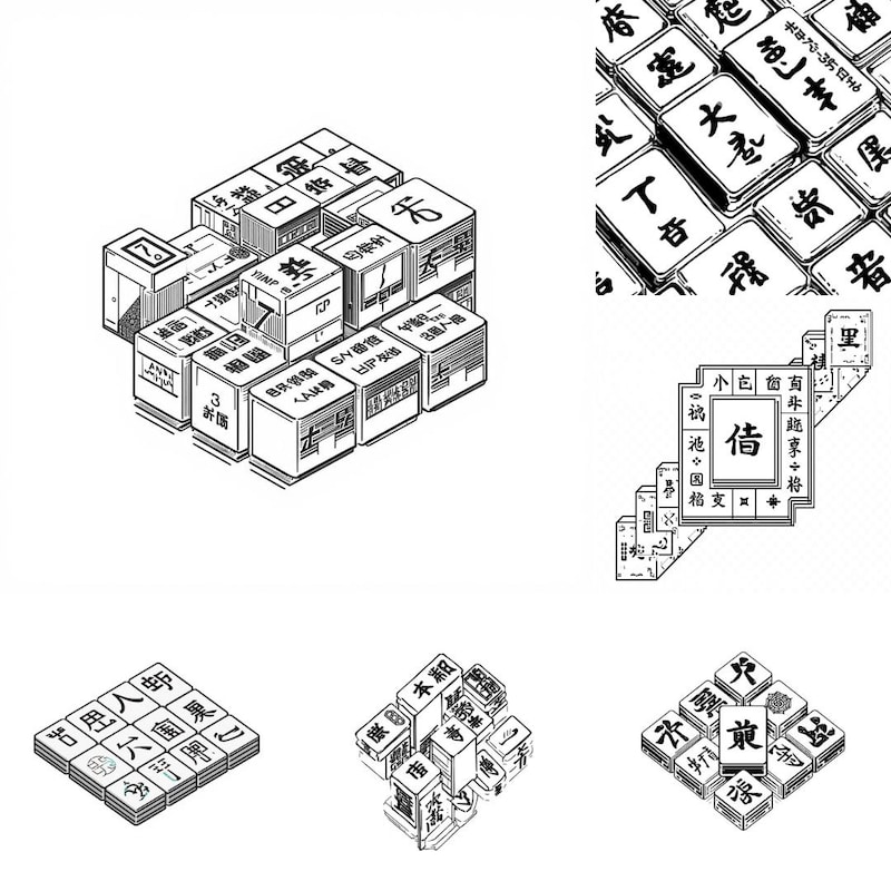 Mahjong Artwork - Etsy