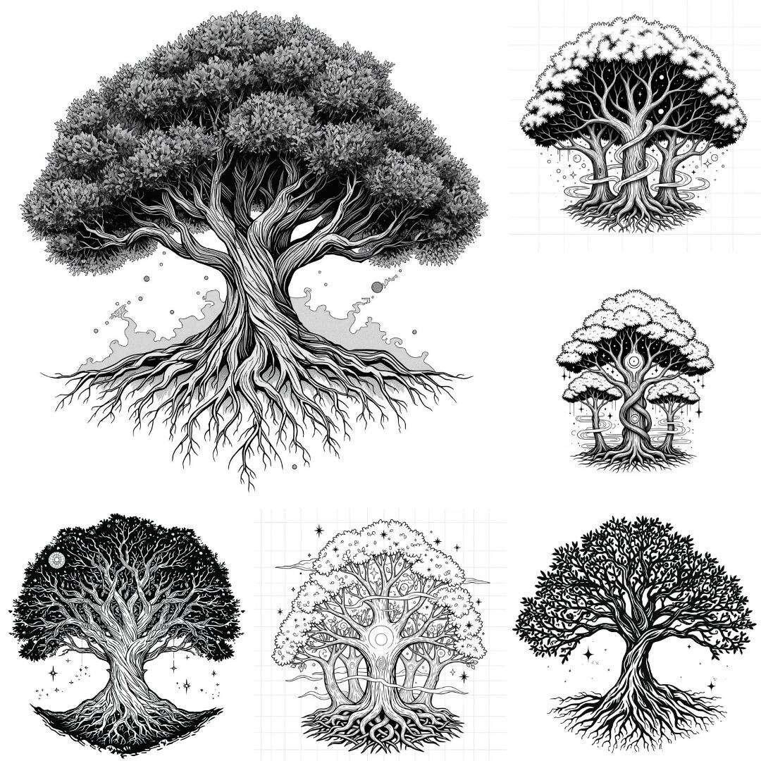Sacred Grove SVG PNG Bundle | Nature and Spiritual Clipart | Forest ...