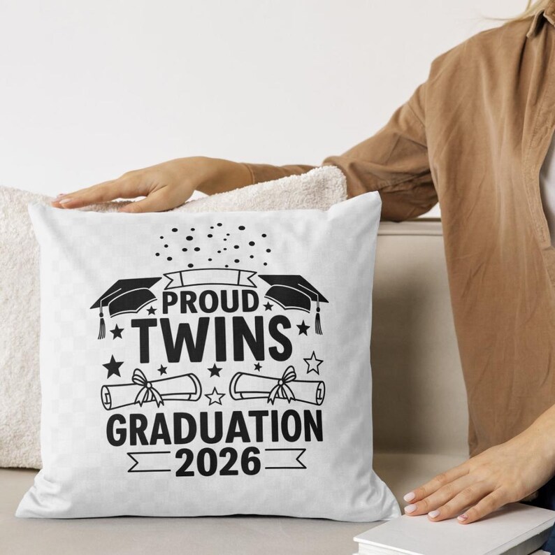 Proud Twins Graduation 2026 SVG PNG Bundle | Graduation Twins Clipart ...