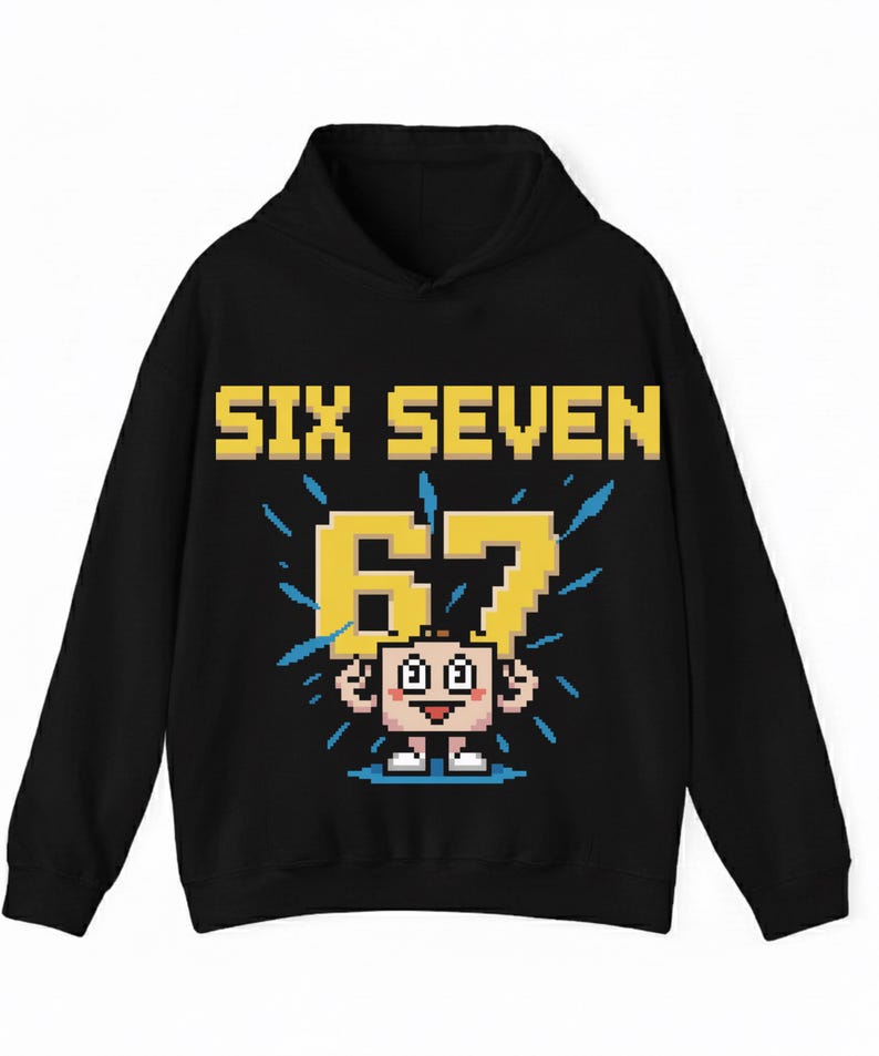 -shirt Six Seven 67 Pixel Art | Jeu rétro PNG | Conception graphique 8 ...