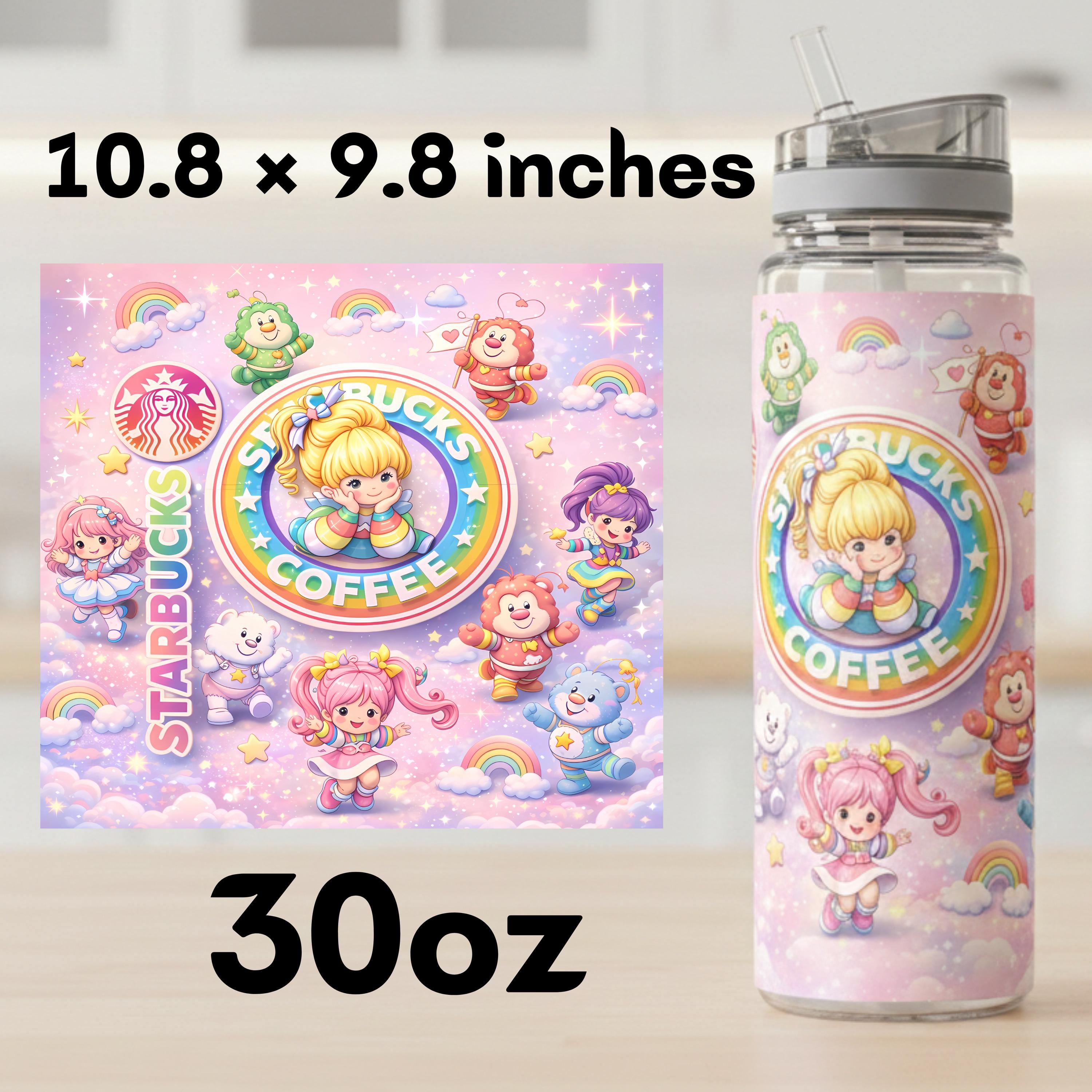 80s Cartoon Inspired Cute Coffee Girl Tumbler Wrap PNG Bundle | Retro ...