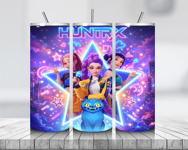 40+ K-pop Inspired Tumbler Wrap Bundle | Cartoon Style Idol Characters ...