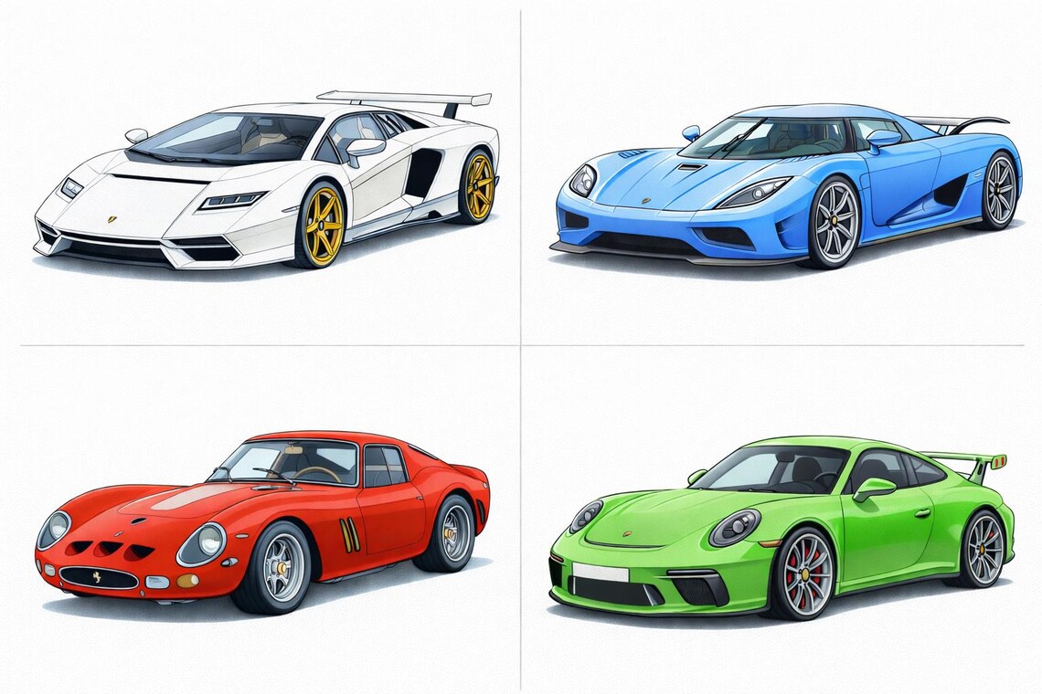 Car Colouring Book Printable | Supercar & Sports Car Coloring Pages ...