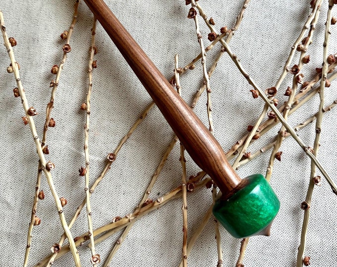 Cherry With Green Resin | Support Spindle | Spinning | Hand Spun | Hand ...
