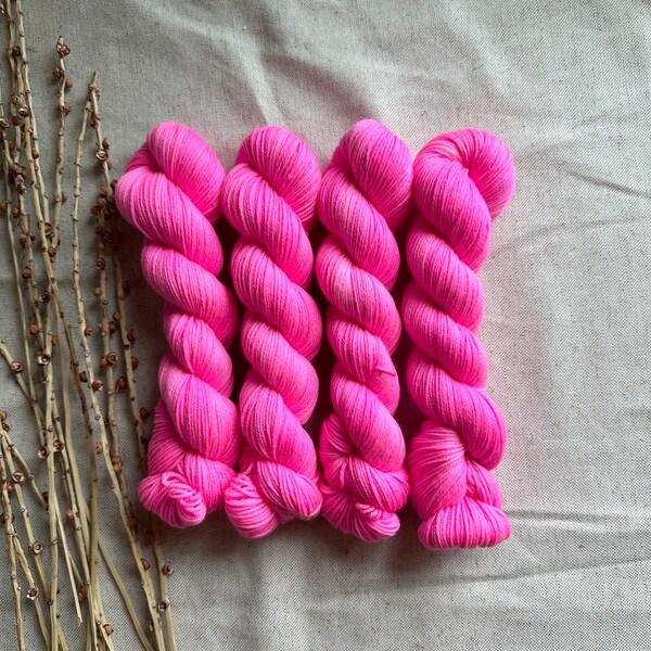 Hot Pink Yarn - Etsy
