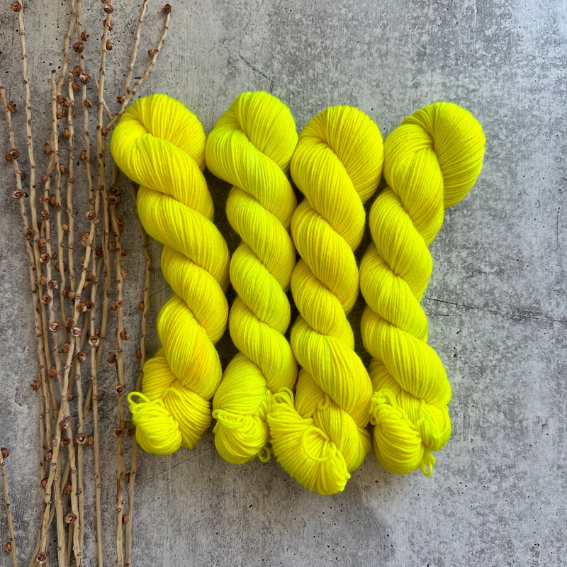 Neon Yellow Yarn - Etsy
