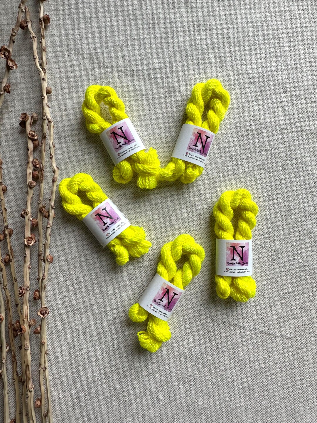 Bright Yellow | Embroidery Thread | Blue Faced Leicester Silk | 2 Ply ...