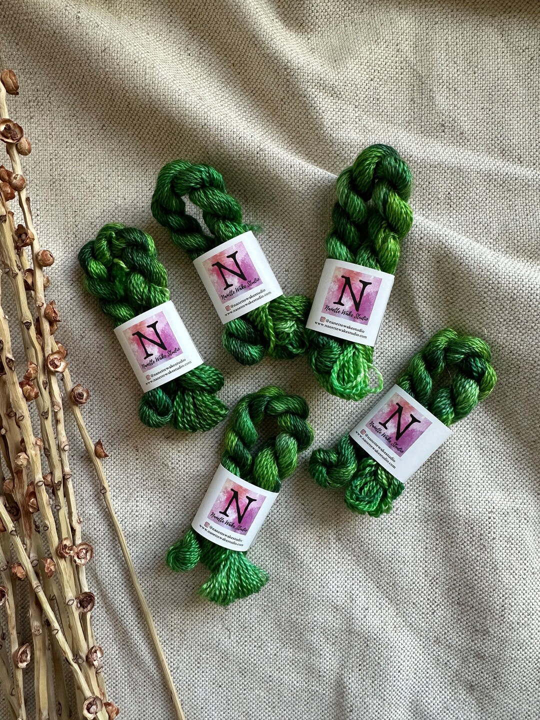 Shades of Green | Embroidery Thread | Blue Faced Leicester Silk | 2 Ply ...
