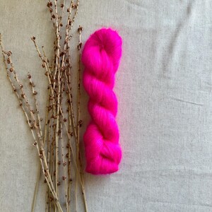 Shocking Pink | Kid Mohair Silk Yarn | Fuzzy Yarn | Soft Squishy Yarn ...