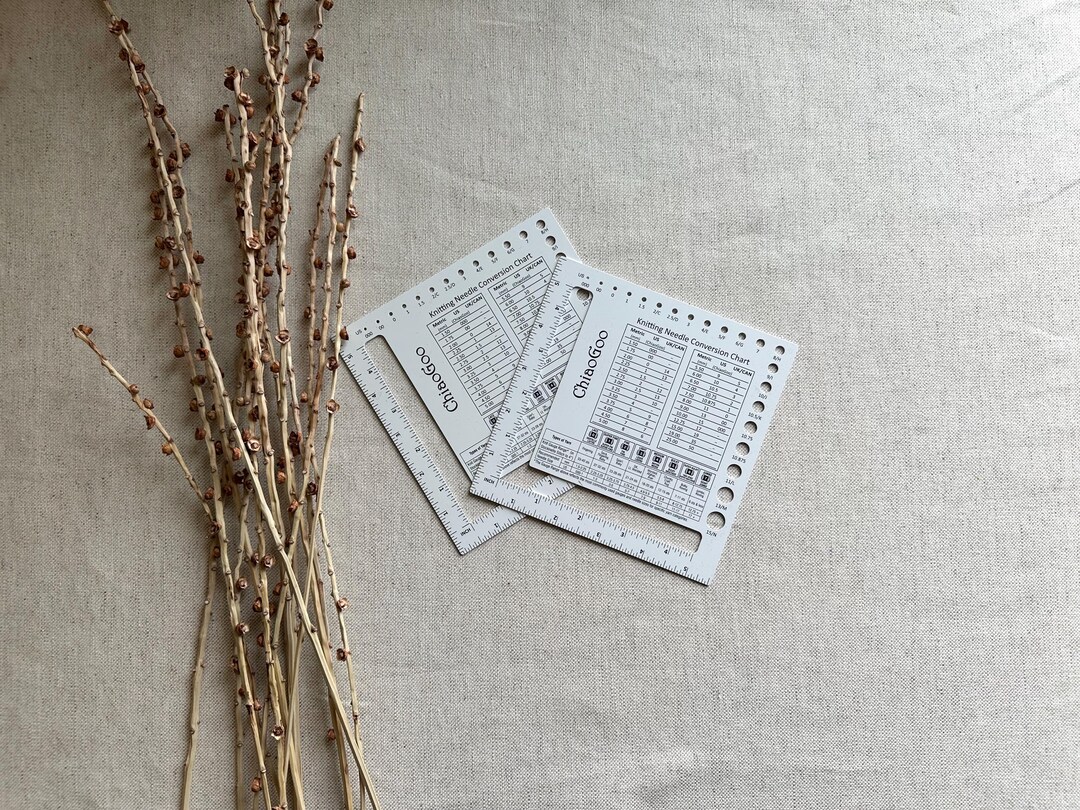 Chiaogoo Knitting Needle Crochet Hook Conversion Chart | Gauge ...