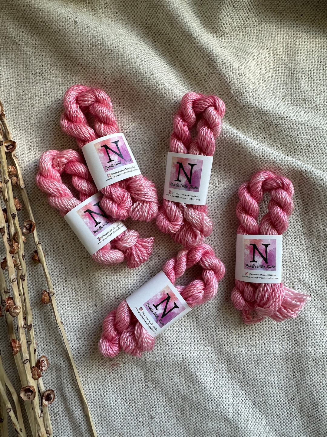 Shades of Pink | Embroidery Thread | Blue Faced Leicester Silk | 2 Ply ...