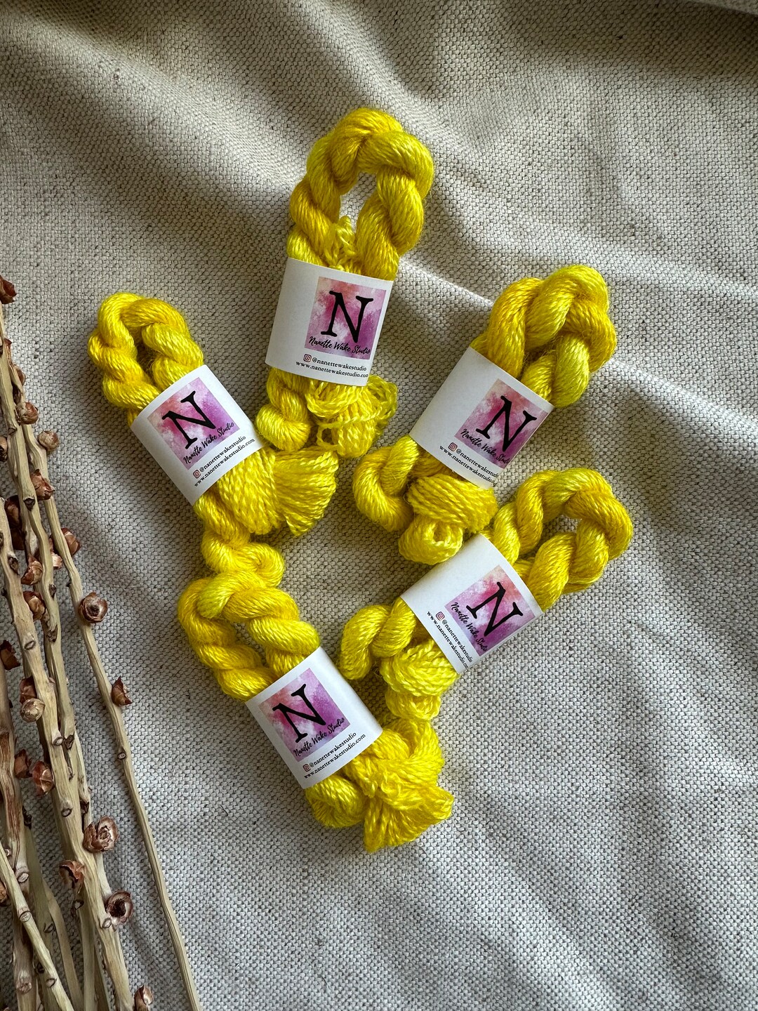 Shades of Yellow | Embroidery Thread | Blue Faced Leicester Silk | 2 ...