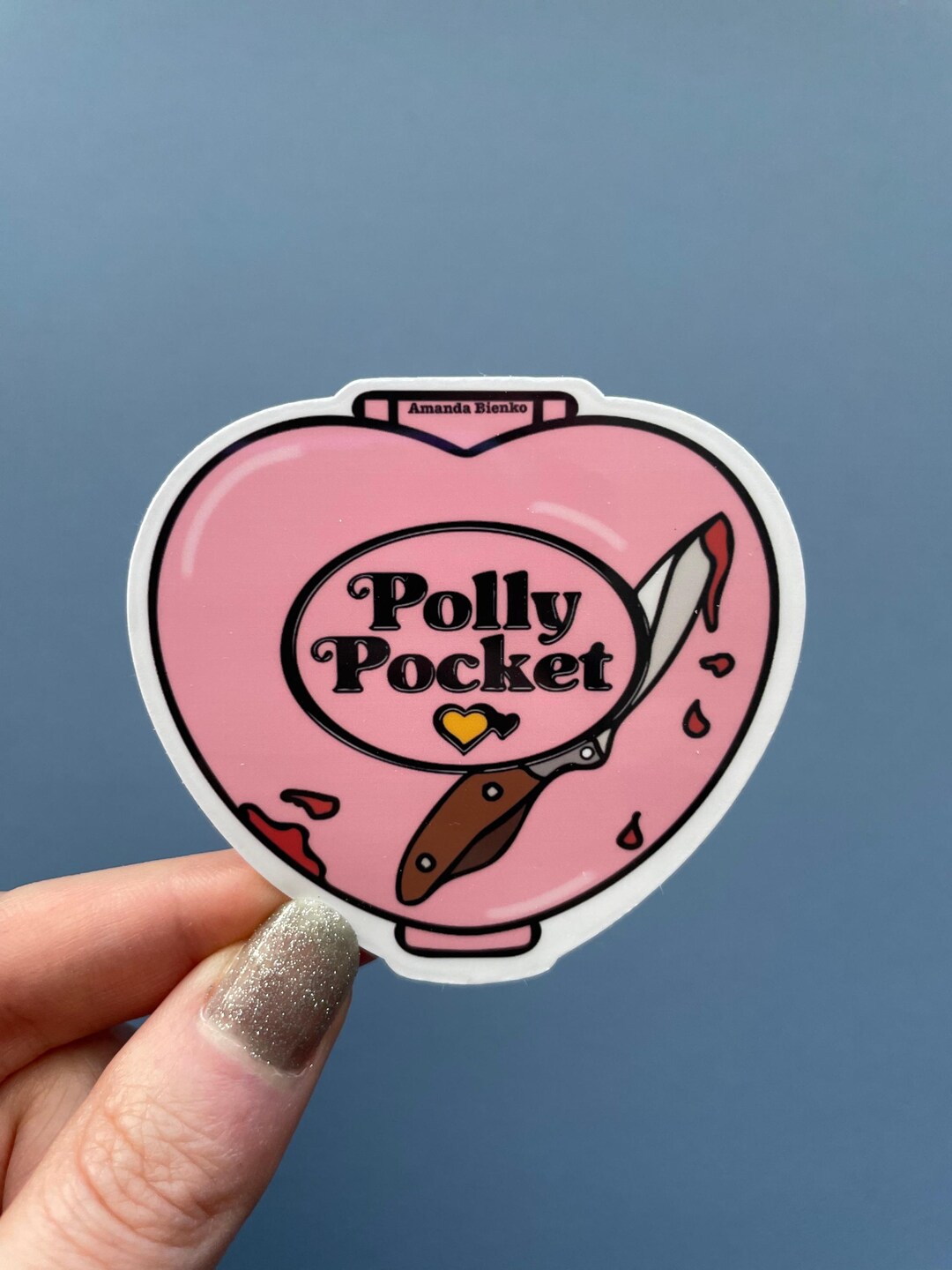 Polly Pocket Knife Pun Sticker - Etsy