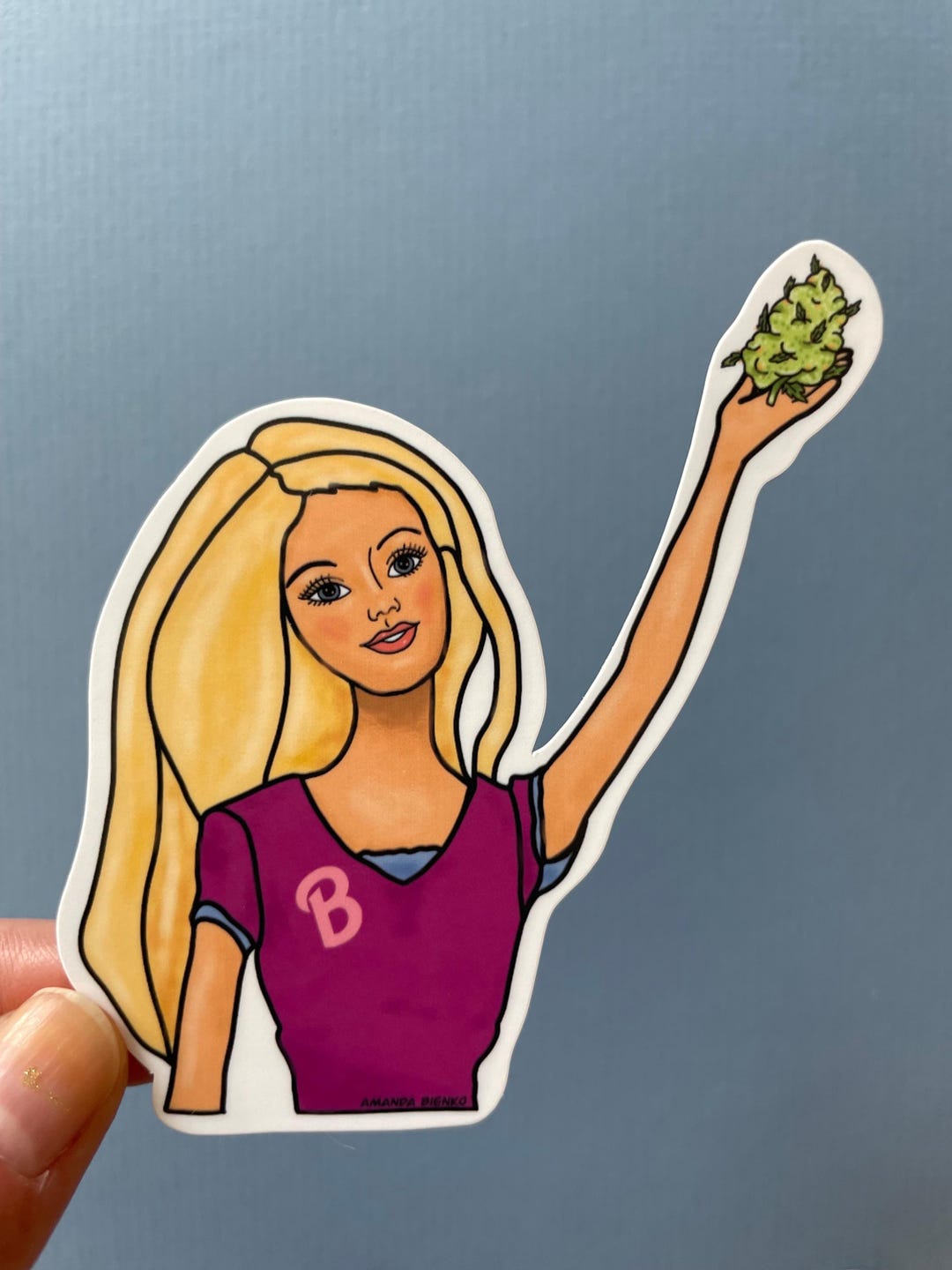 Barbie Weed Marijuana Sticker - Etsy