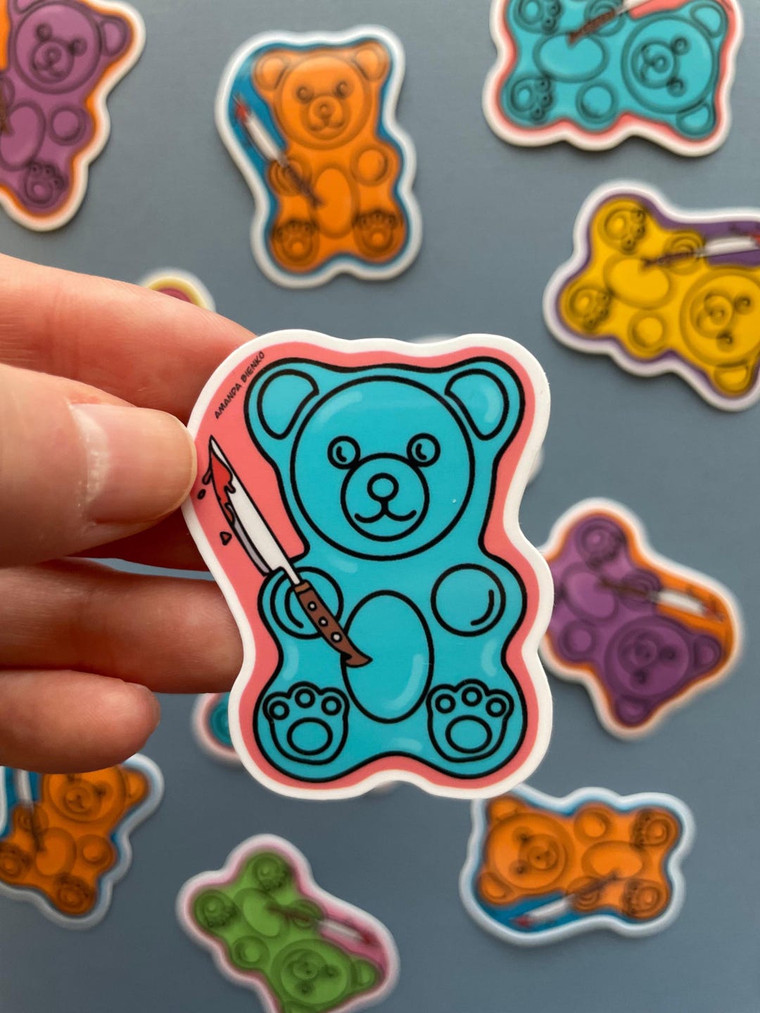 Gummy Bear Bandits Cute Horror Sticker - Etsy