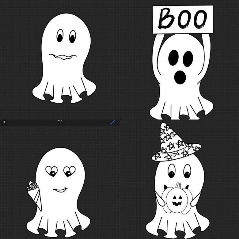 Ghosties Clip Art - Etsy