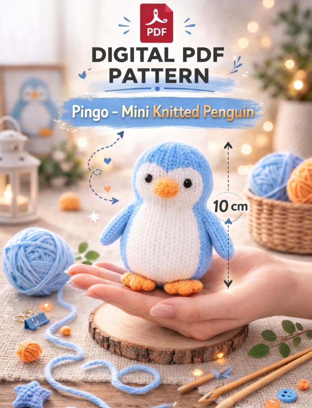 Pingo – Mini Knitted Penguin Easy Pattern PDF for Beginners - Etsy