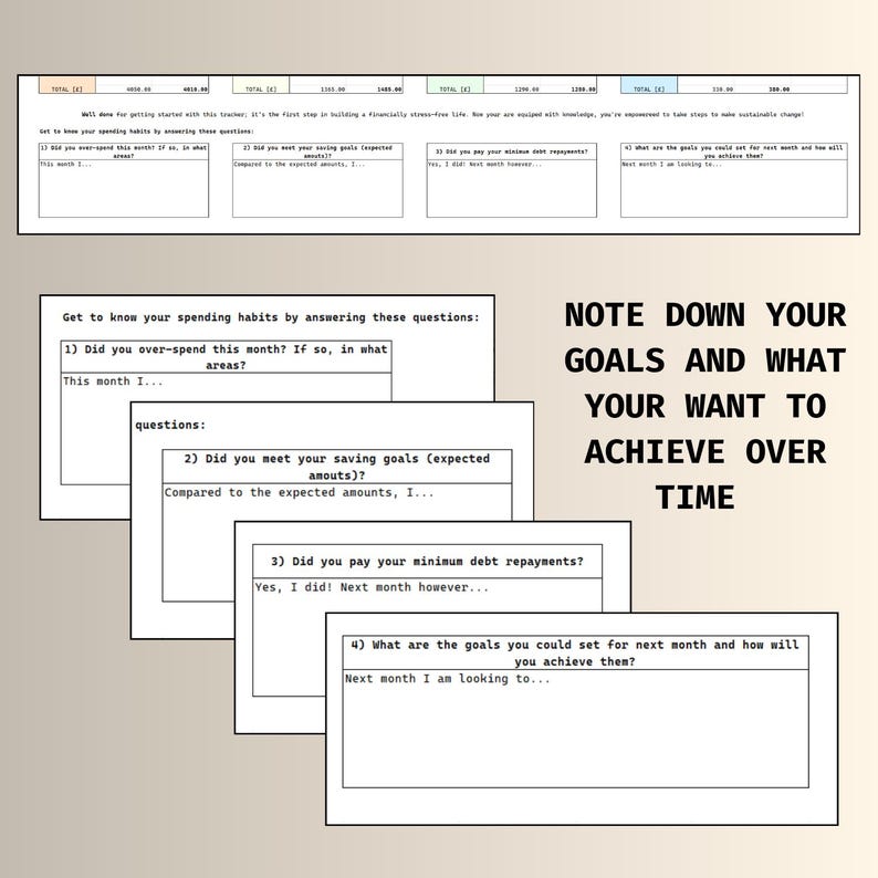 Simple Budget Planner for Excel and Google Sheets Monthly Financial ...