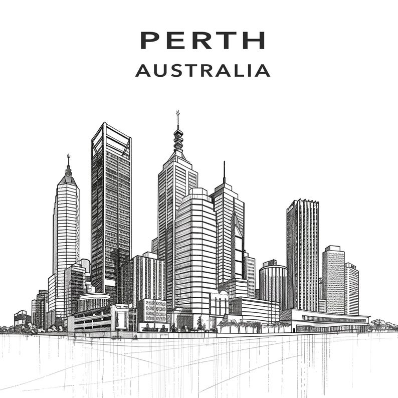 Minimalist Perth Wall Art – Neutral Home Decor – Modern Printable ...