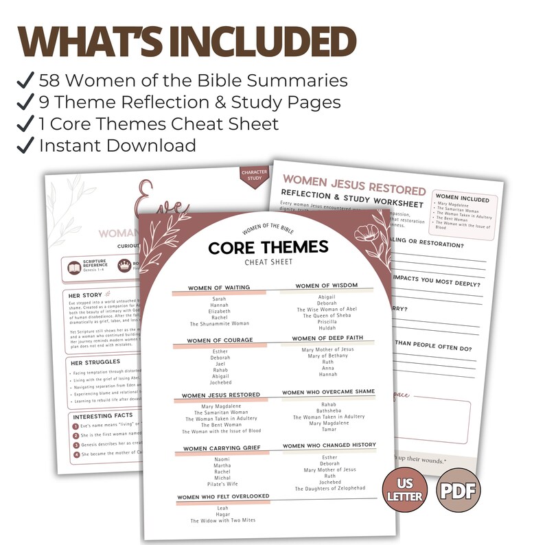 Women of the Bible Study Workbook, Christian Women Devotional Journal ...