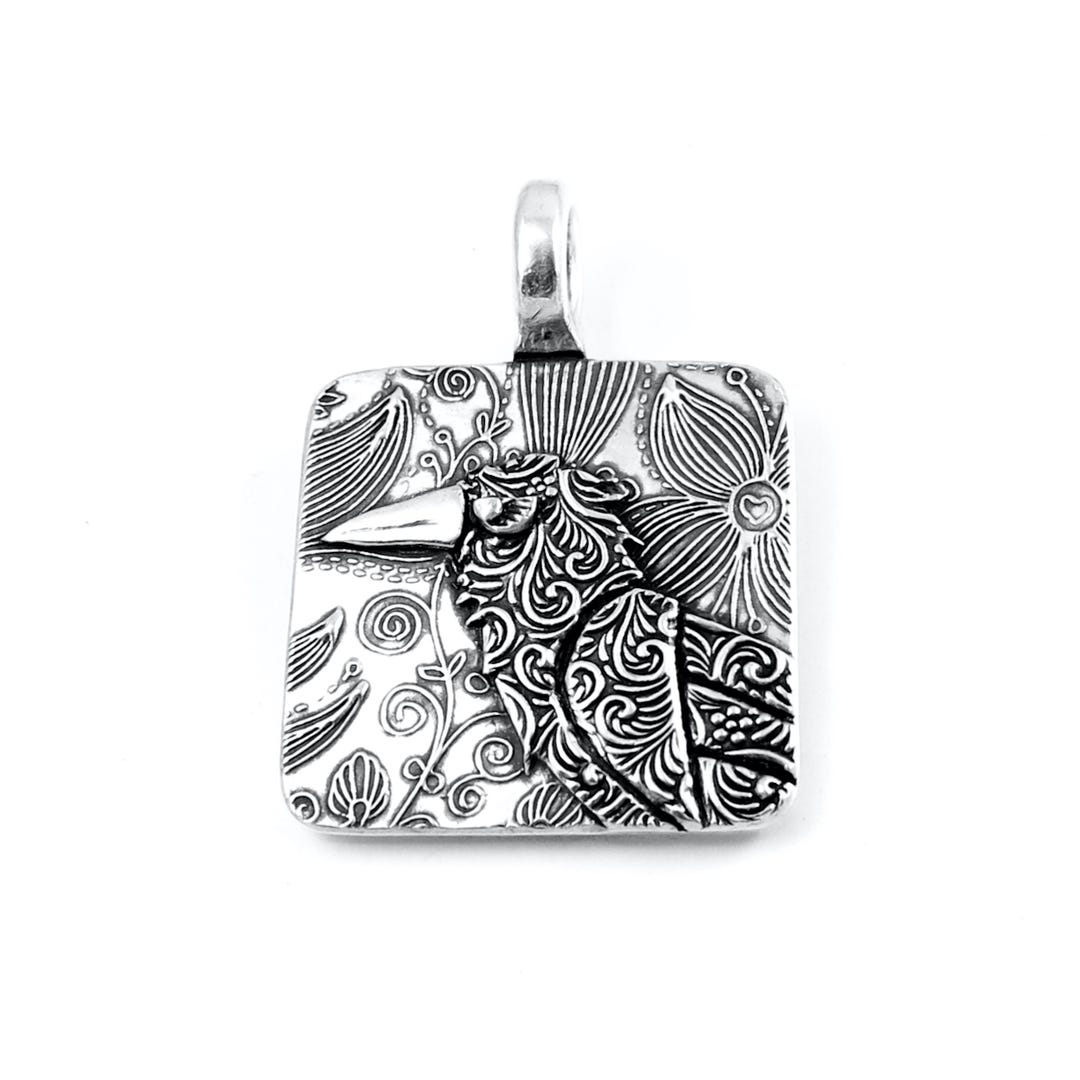 Sterling Silver, Raven, Corvidae, Crow, Raven Pendant, Raven Necklace ...