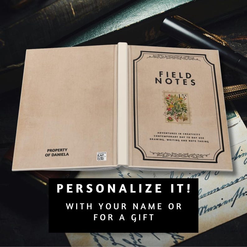 Personalized Field Notes Style Journal - Hardcover Notebook Gift for ...