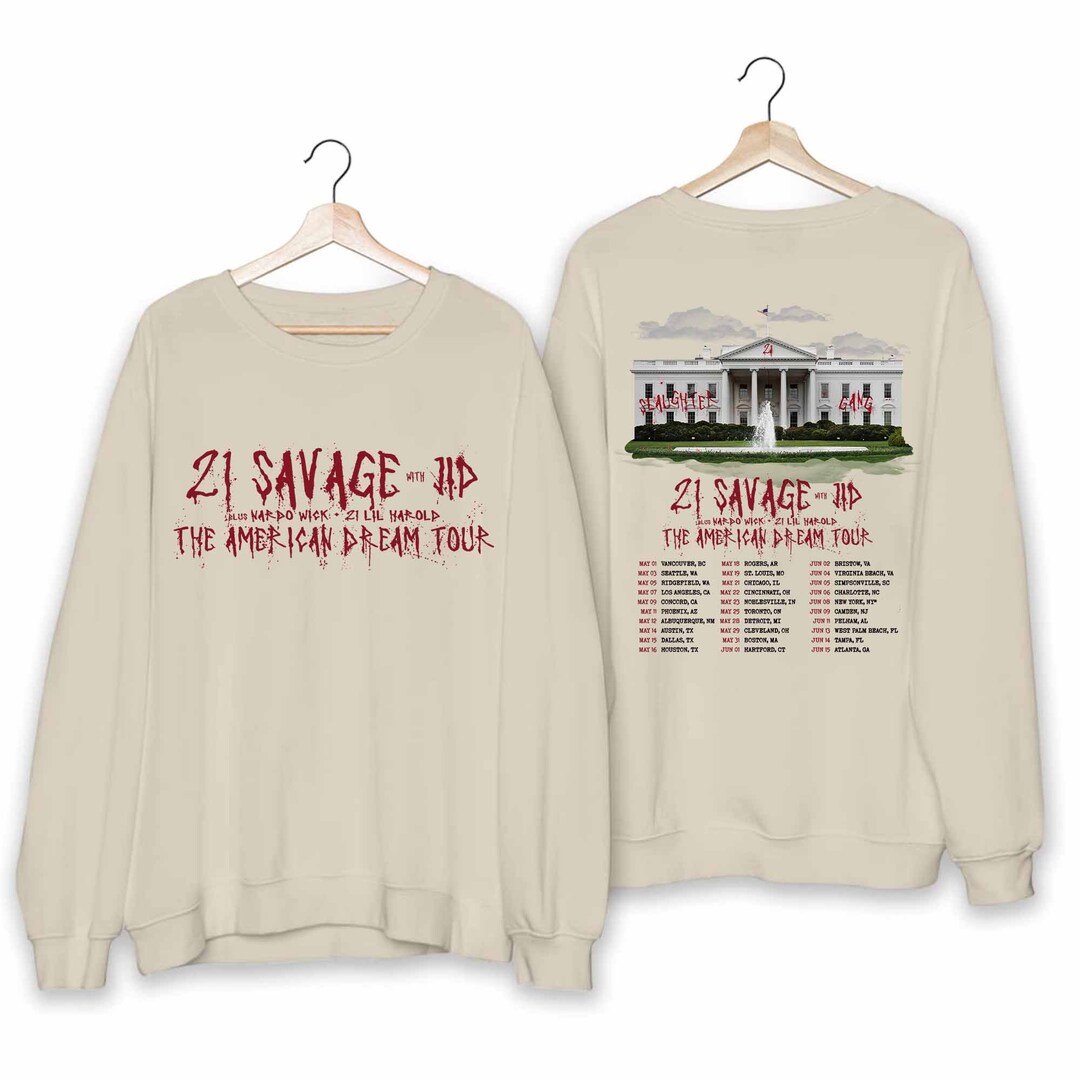 21 Savage the American Dream Tour 2024 Shirt, 21 Savage Fan Shirt, 21 ...