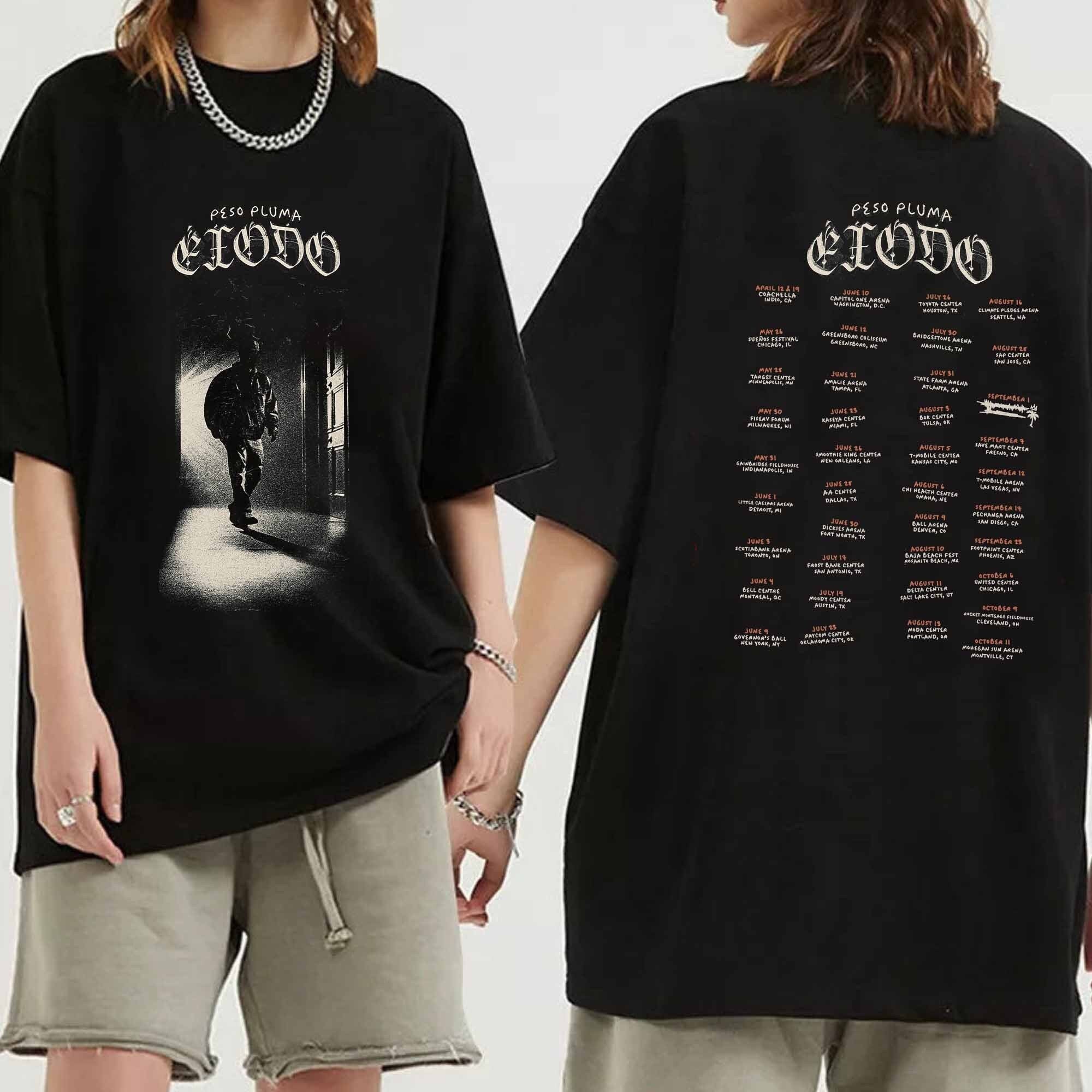 Peso Pluma Exodo Tour 2024 Shirt, Peso Pluma Fan Shirt, Peso Pluma 2024 ...