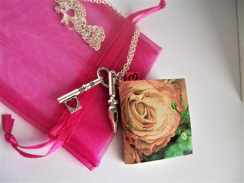 Rose Mini Journal Bookmark Diary Memoirs Pen and Paper | Etsy