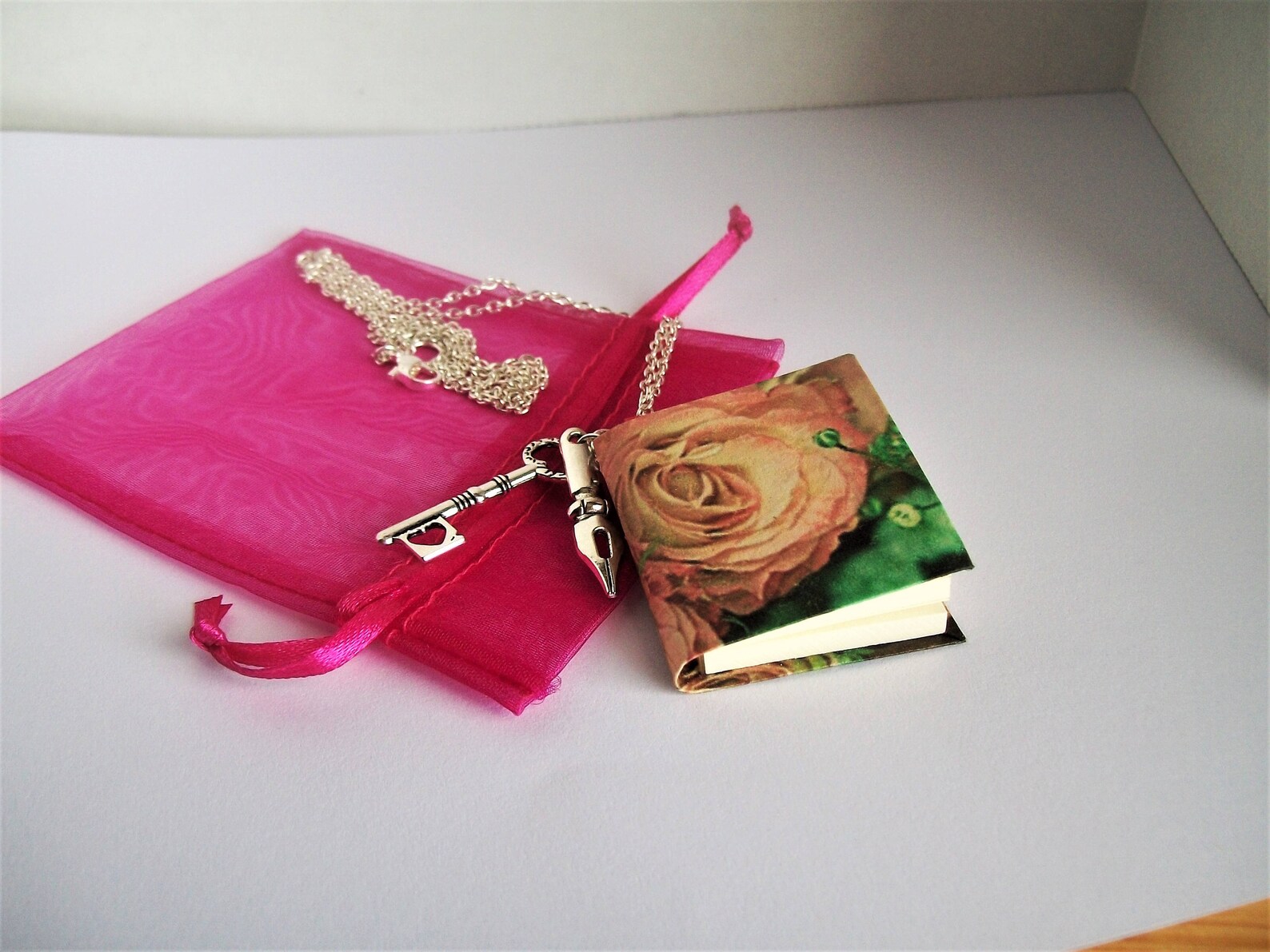 Rose Mini Journal Bookmark Diary Memoirs Pen and Paper | Etsy