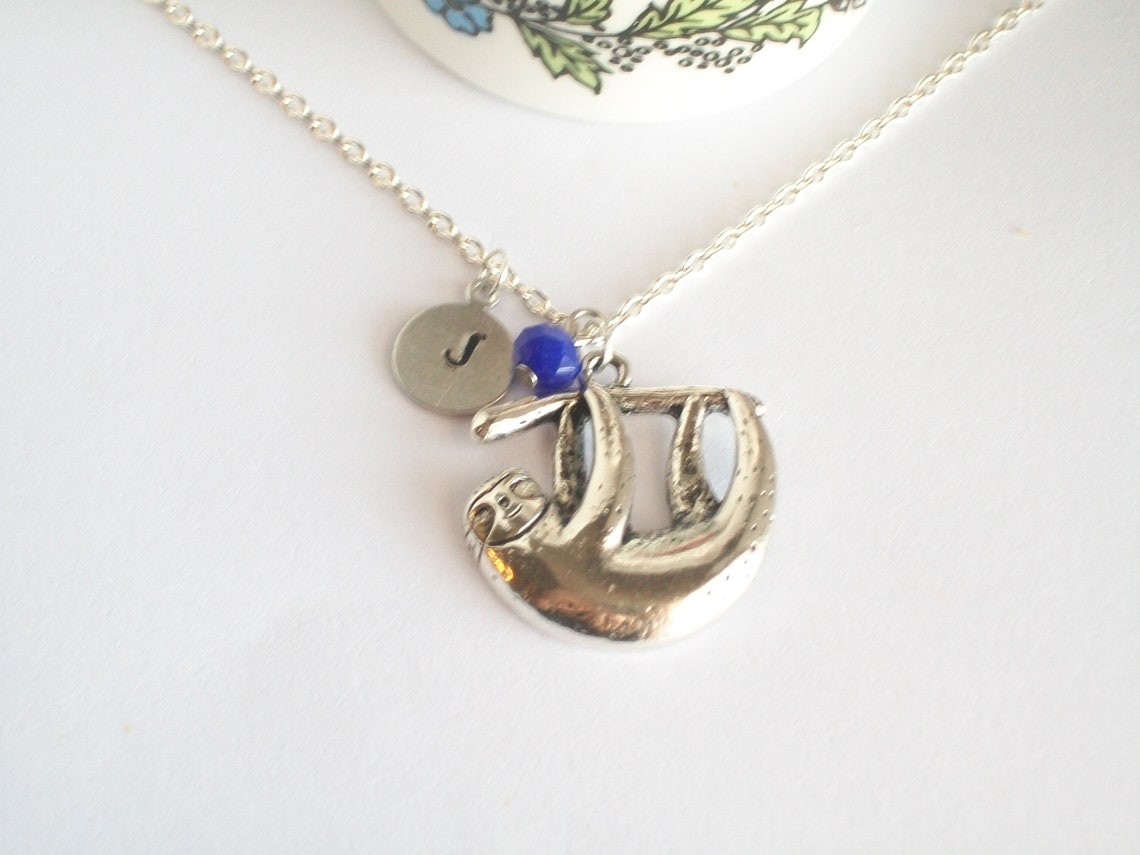 Sloth Necklace Silver Sloth Charms Sanctuary Three Toed - Etsy