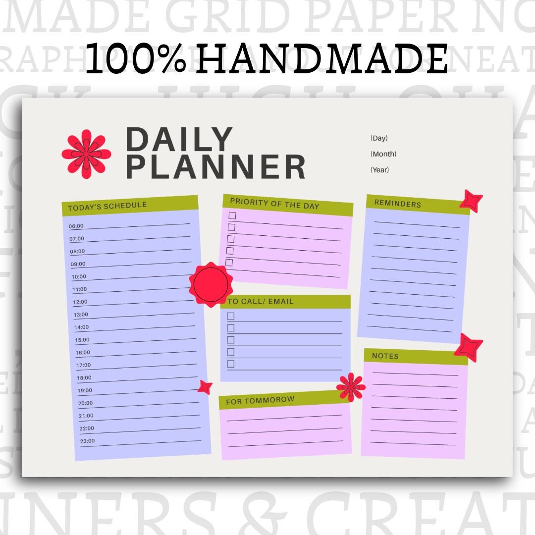 Daily Planner Notepad – 8.5x11 Bleed Proof Paper - Etsy