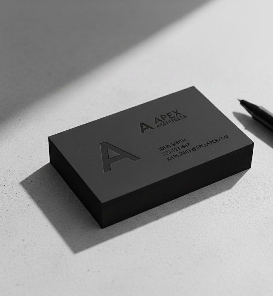Handcrafted Luxury Deboss Business Cards – Make Your Brand ...