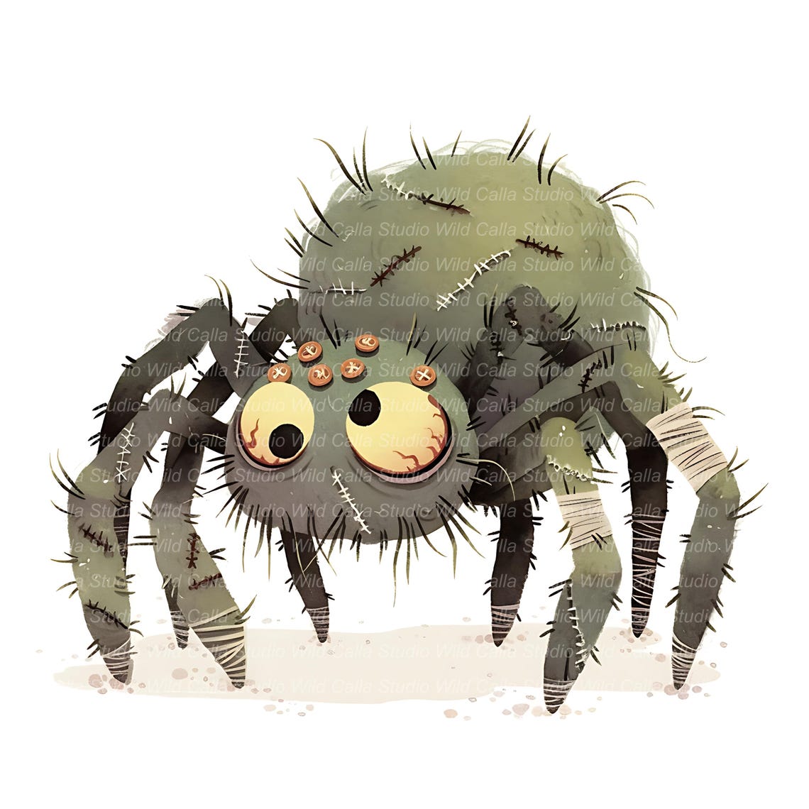 Spider Halloween Clipart, Watercolor Spooky Creepy (12 JPG Files) - Etsy