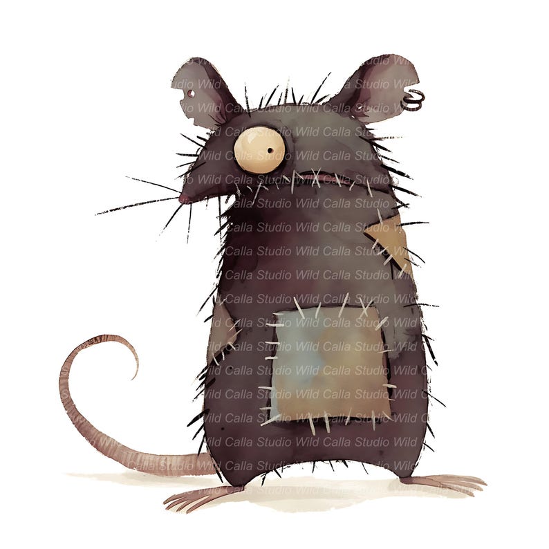 Rat Halloween Clipart: Spooky Gothic Watercolor (15 JPG Files) - Etsy
