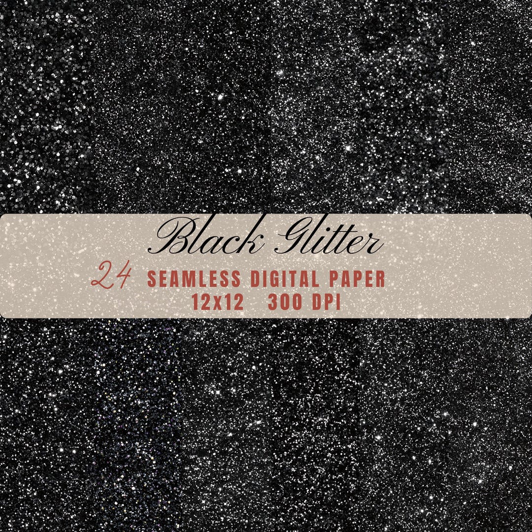 Black Glitter Digital Paper: Seamless Sparkle Texture Pack - Etsy