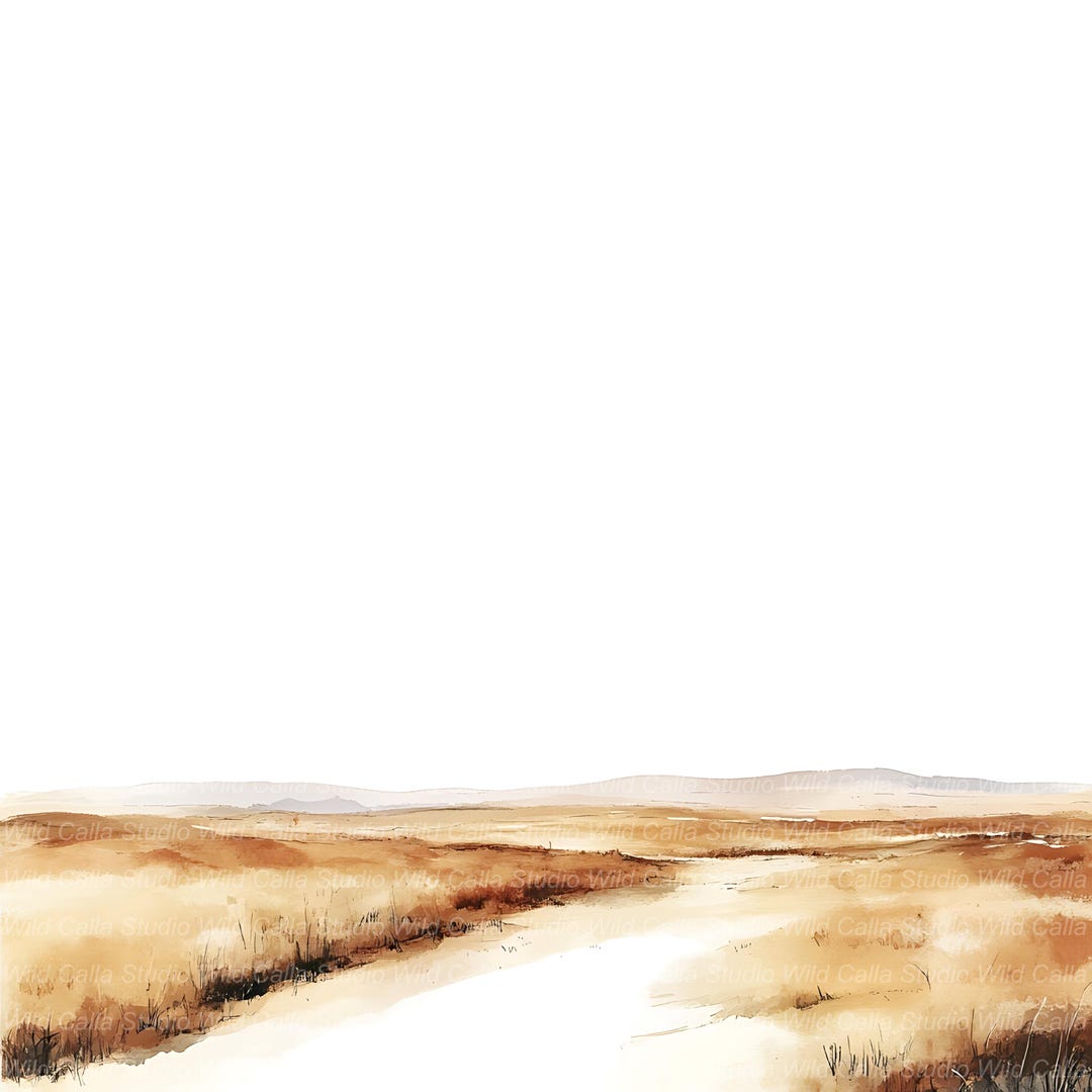 Watercolor Horizon Clipart, Open Landscape (14 JPG Files) - Etsy