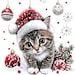 Festive Cat Christmas Clipart: Watercolor Holiday Illustrations - Etsy
