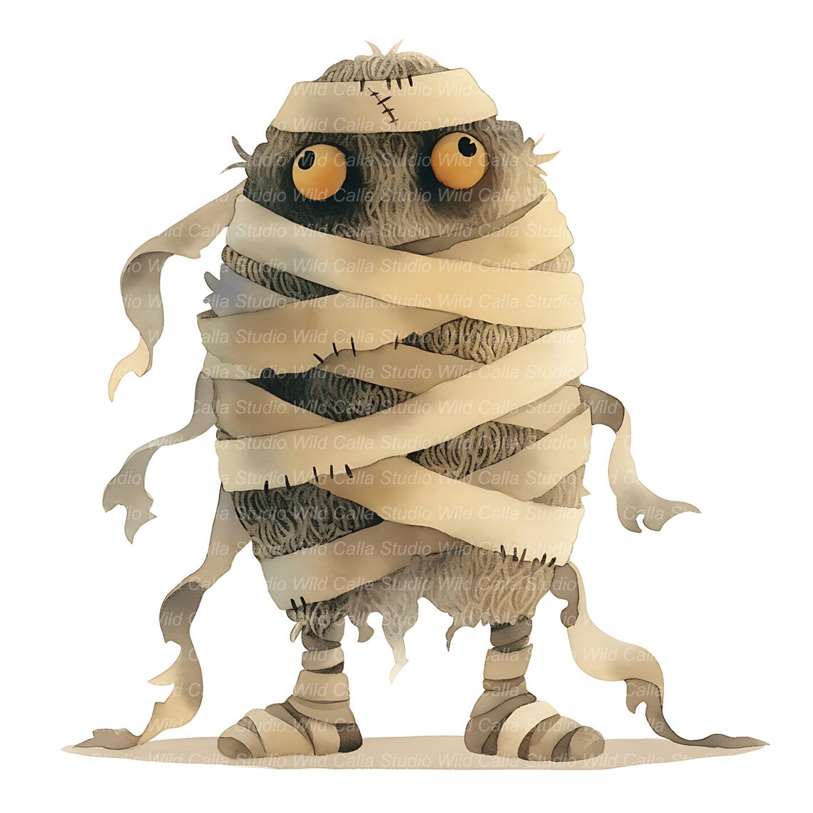 14 Spooky Mummy Clipart Set: Watercolor Halloween Wraps - Etsy